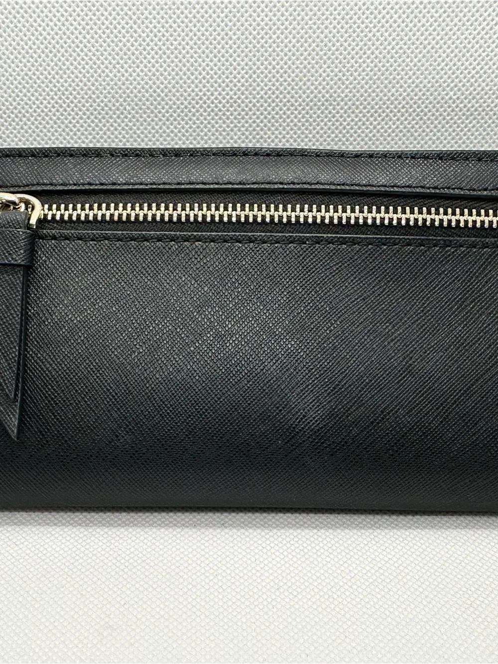 kate spade | Bags | Kate Spade Black Leather Satchel With Gold Logo ...